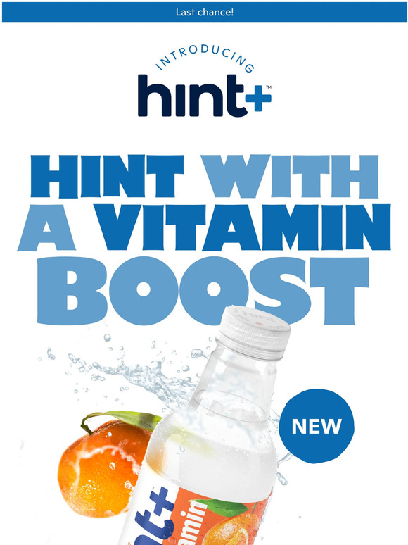 Hint Water: 💧 Brand New: Hint Plus Vitamin | Milled