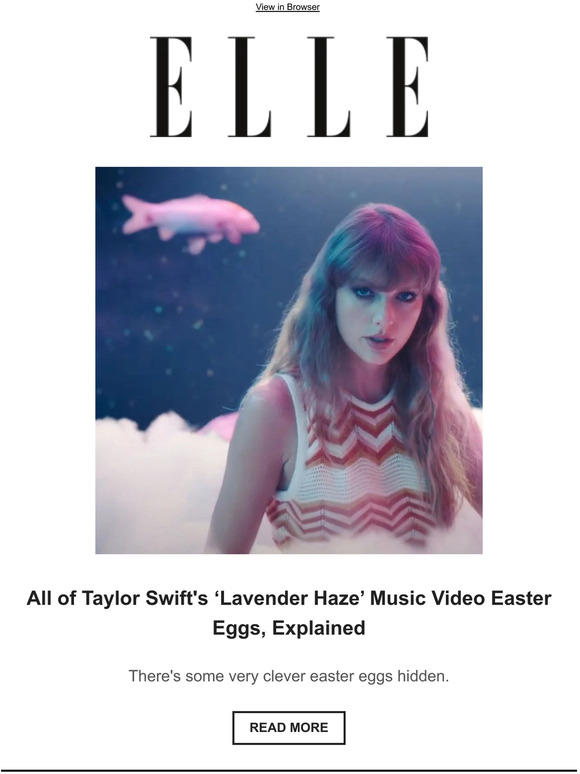 Elle: All of Taylor Swift's ‘Lavender Haze’ Music Video Easter Eggs ...