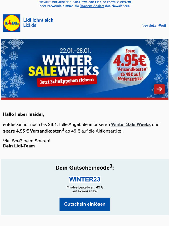 lidl: Schnappe dir die letzten ️ Winter Sale Schnäppchen ️ | Milled