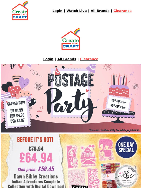 Create and Craft: The Postage Party is in full swing 🎉 Stock up on Dawn Bibby, Carnation Crafts ...