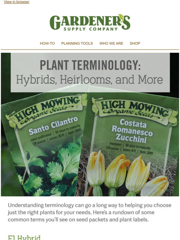 Gardener's Supply Company: Understanding Plant Terminology | Milled