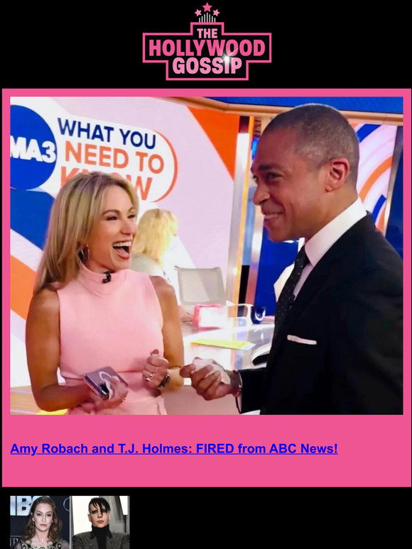 The Hollywood Gossip: Amy Robach and T.J. Holmes: Fired by ABC! | Milled