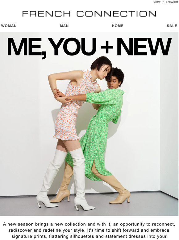 French Connection: New collection is here: Me, you + new 💚 | Milled