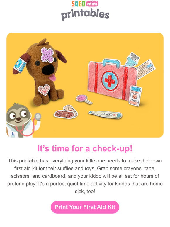 Sago Mini: Got a sick kid at home? Try this printable! ️‍🩹 | Milled