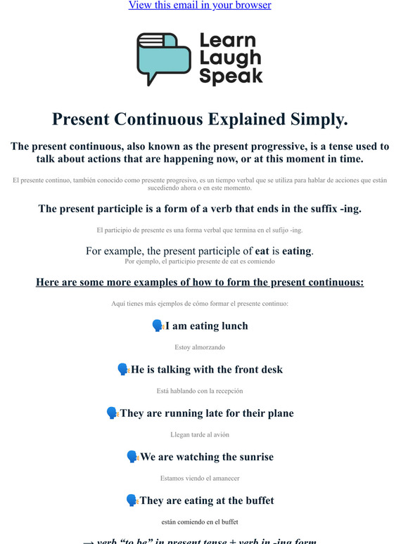 Learn Laugh Speak: Present Continuous Tense Explained Simply 👨🏽‍🏫 | Milled