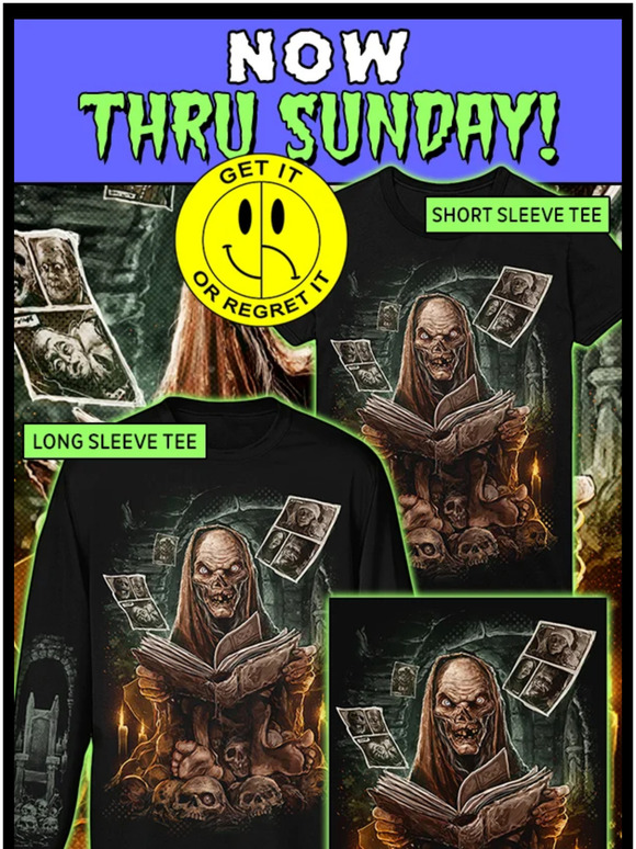 Gutter Garbs: Now Thru Sunday! New Crypt Keeper Design | Milled