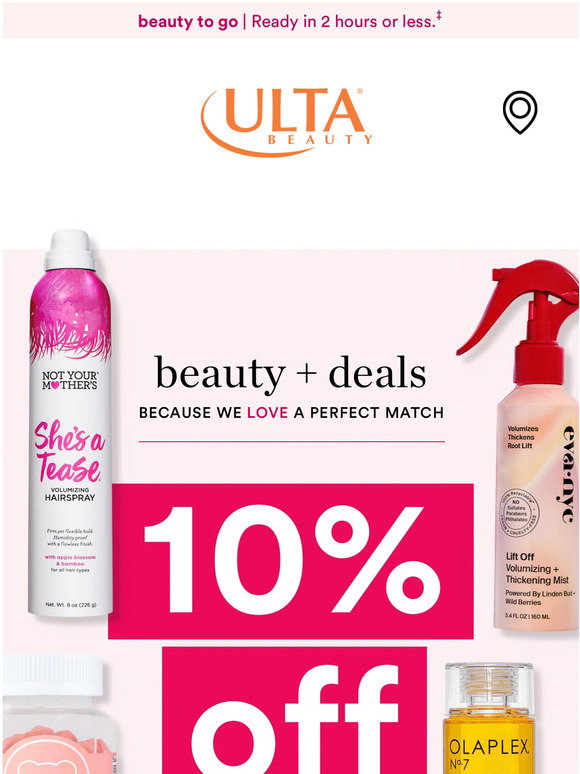 Ulta Beauty: 💘 10% off cupid-approved beauty?! (Includes prestige ...