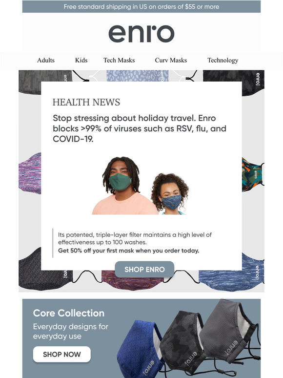 ENRO: Your Enro mask is typing 💬 Protect yourself against COVID-19 | Milled