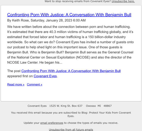 Covenant Eyes: Confronting Porn With Justice: A Conversation With ...
