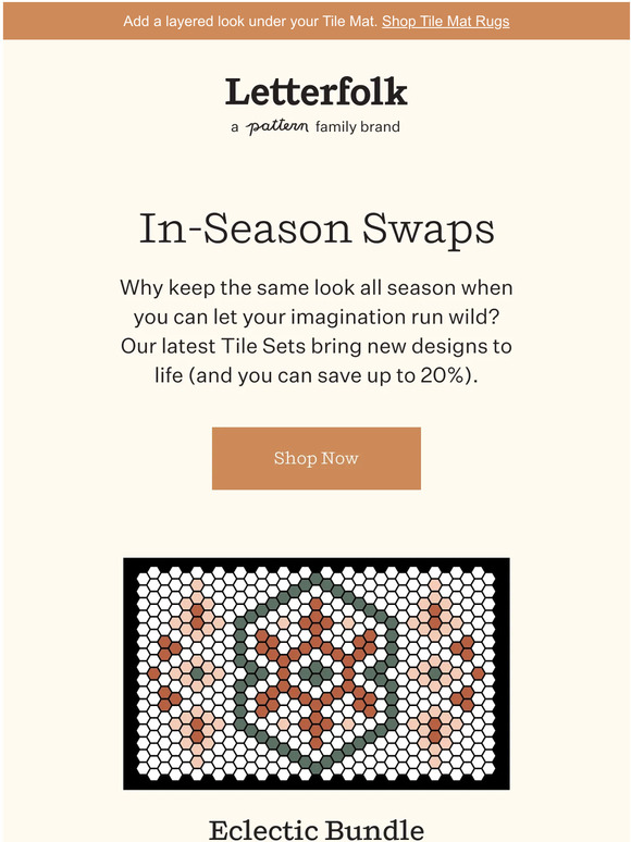 Letterfolk: Refresh your Tile Mat designs | Milled