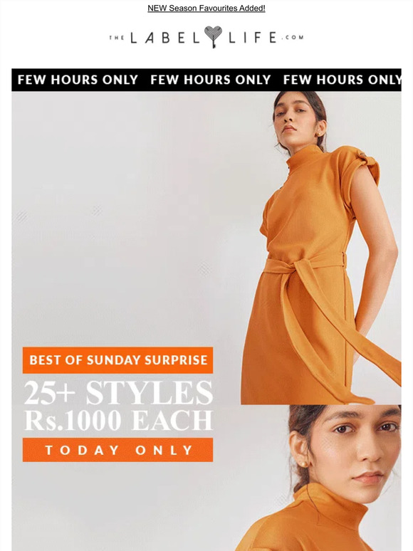 The Label Life: 25+ STYLES AT Rs. 1000 each | FEW HOURS REMAINING | Milled