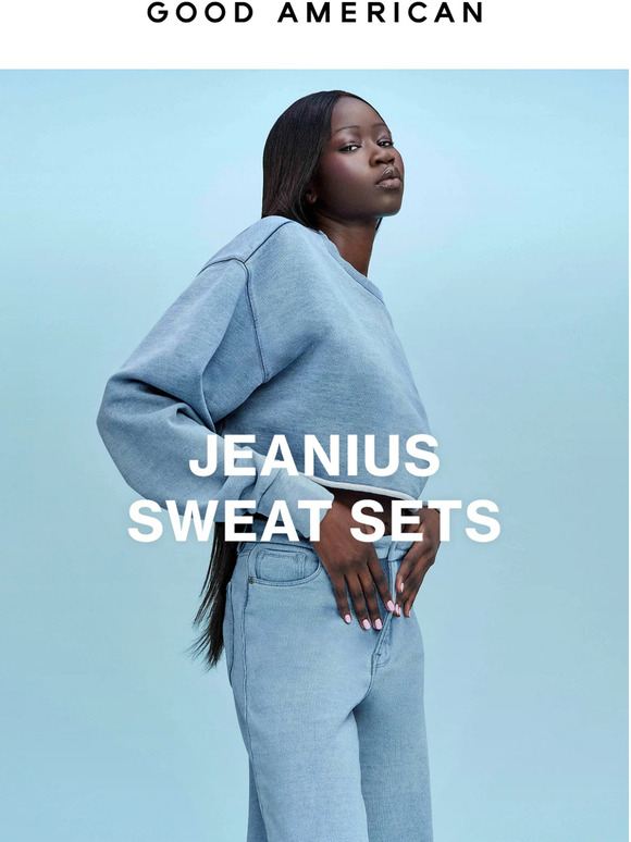 Good American: Jeanius Sweat Sets | Milled