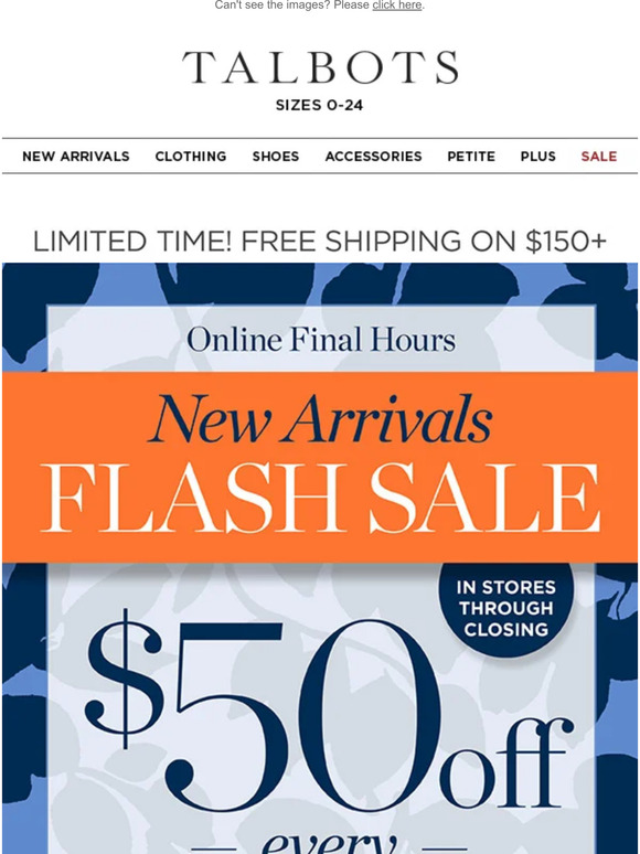 Talbots: $50 off + SALE ON SALE ⚡ Ends Midnight ⚡ | Milled