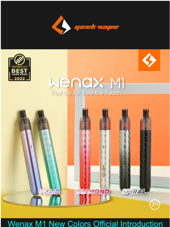 Geekvape: Wenax M1 New Colors Official Introduction😍😍😍Feel The Air ...