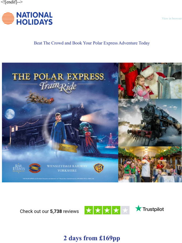 National Holidays: Beat The Crowd and Book Your Polar Express Adventure ...