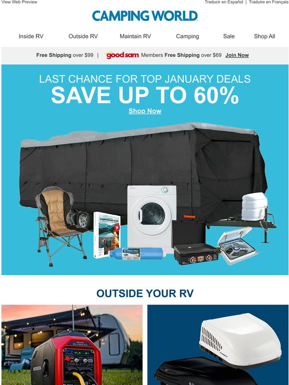 Camping World: Save More on Generators, Grills, Furniture & More | Milled