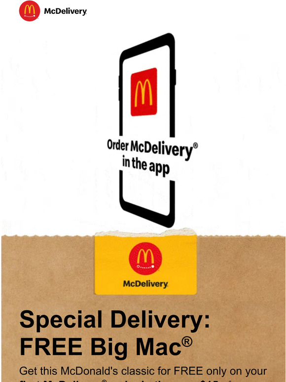 McDonald's: FREE Big Mac® with McDelivery® 🍔 | Milled