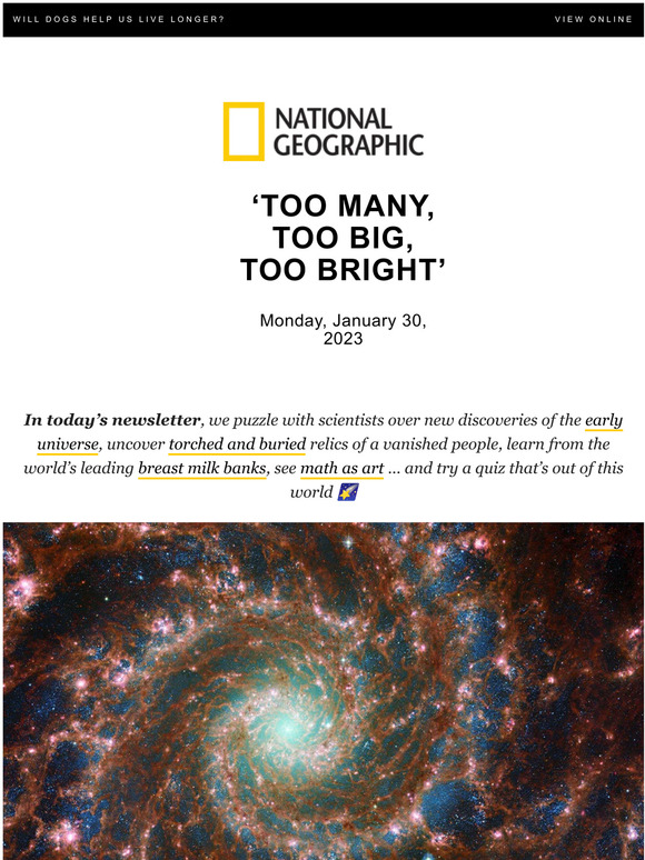 National Geographic: NASA discovers early galaxies—and big mysteries ...