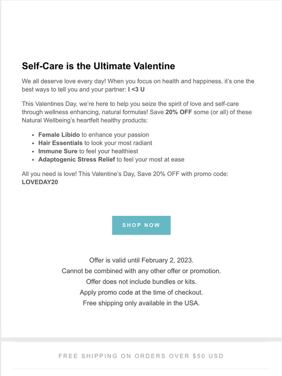 NaturalWellbeing: Show Yourself a Bit of Love & Self-Care with 20% OFF ...