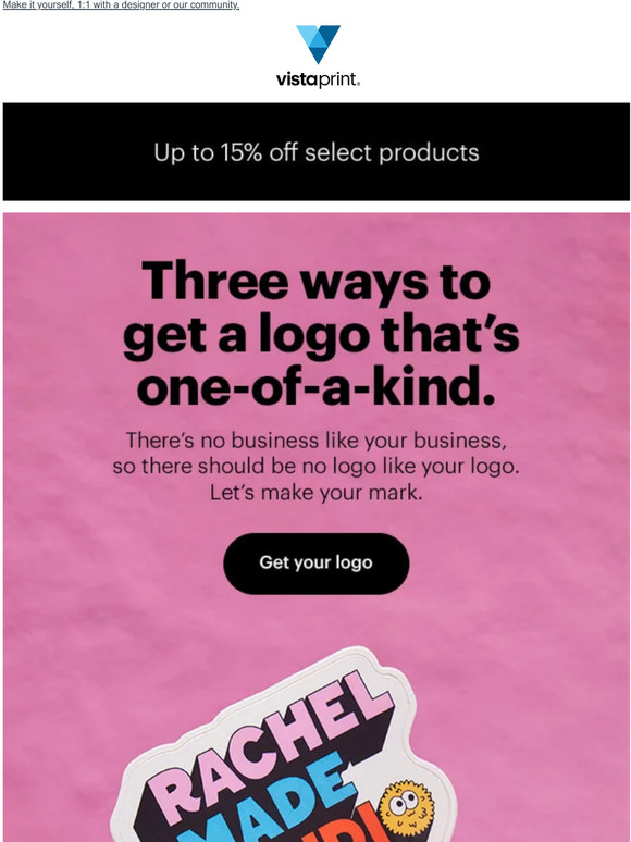 Vistaprint: First, create a custom logo. Then, see it come to life ...