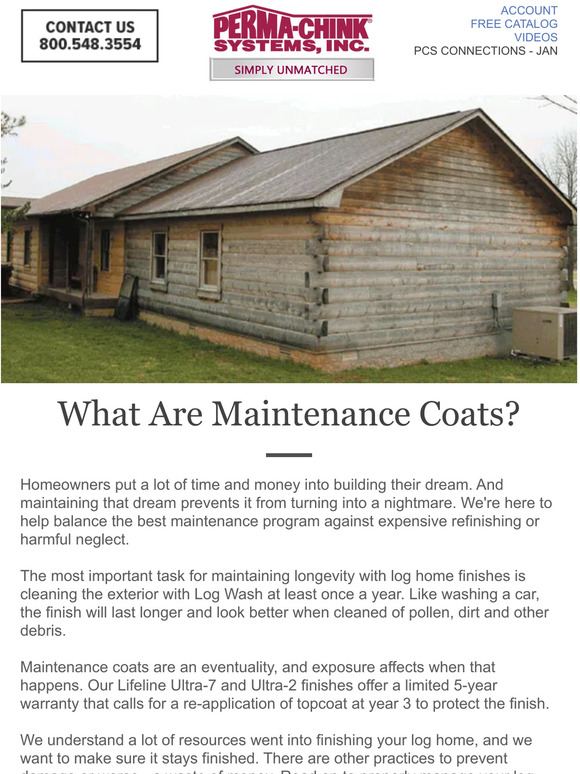 Perma-Chink Systems: Do You Know What Maintenance Coats Can Do For Your ...