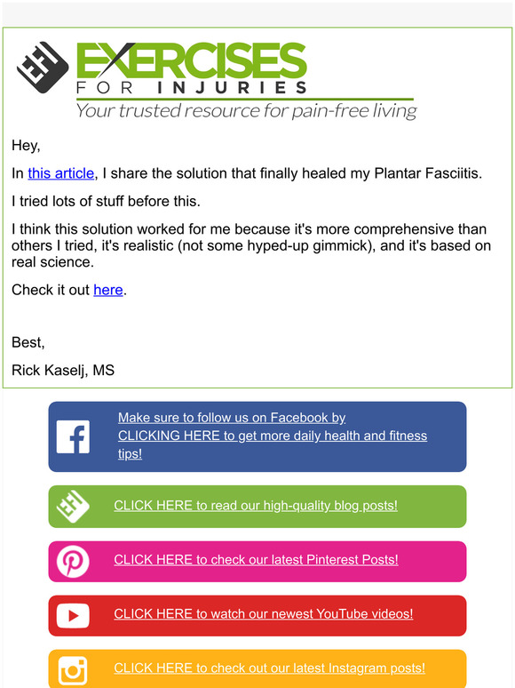 Exercises For Injuries: how I finally healed my Plantar Fasciitis | Milled