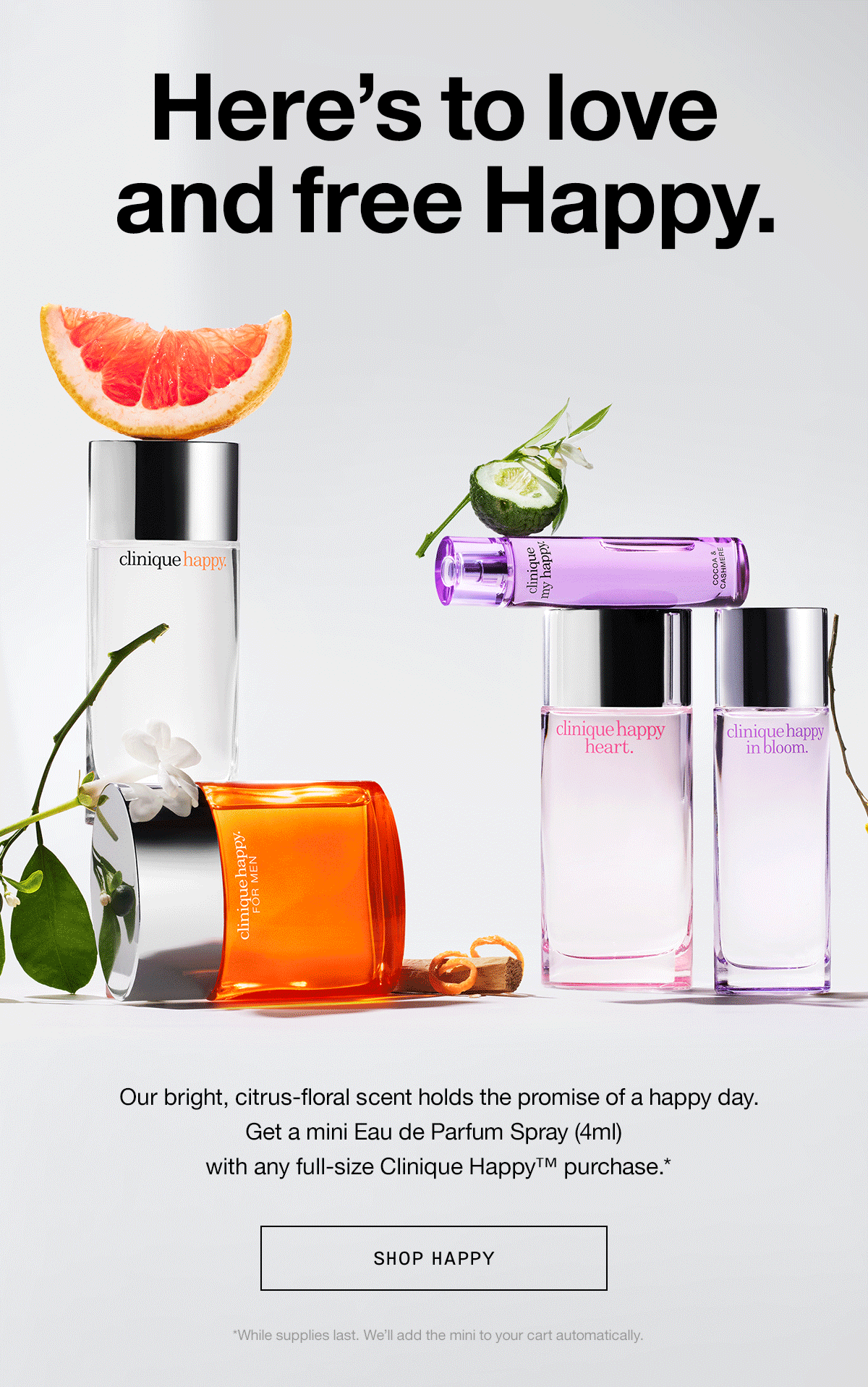 Clinique: Give Happy, get Happy 🧡 Free mini with full-size purchase ...