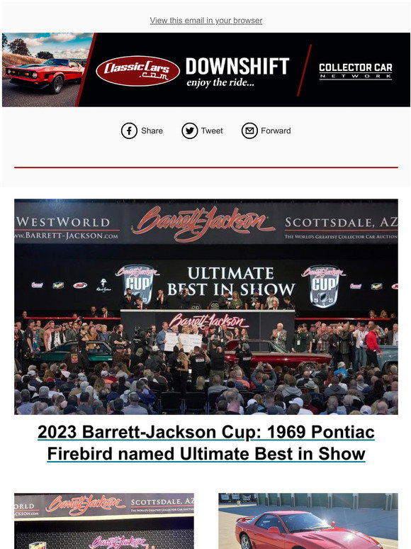 ClassicCars: 2023 Barrett-Jackson Cup: 1969 Pontiac Firebird named ...