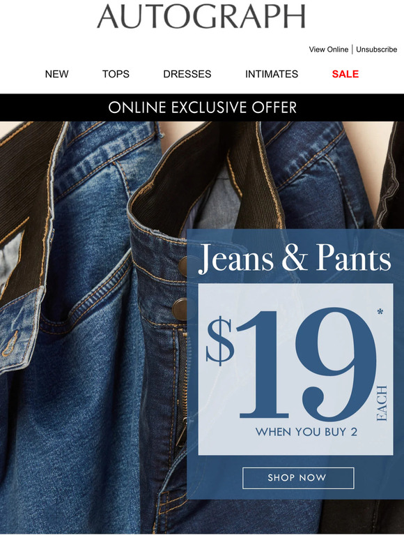 Autograph Fashion: 📢 ATTN: Jeans & Pants NOW $19 When You Buy 2! | Milled