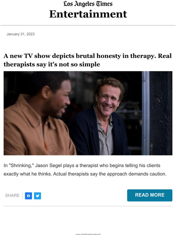 Los Angeles Times: A new TV show depicts brutal honesty in therapy | Milled