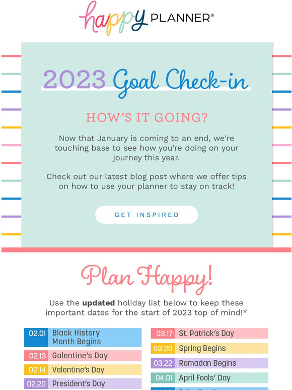 The Happy Planner: Goal Check-In 🏁 How's Your 2023 Going? | Milled