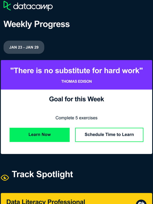 DataCamp: Track Spotlight: Data Literacy Professional | Milled