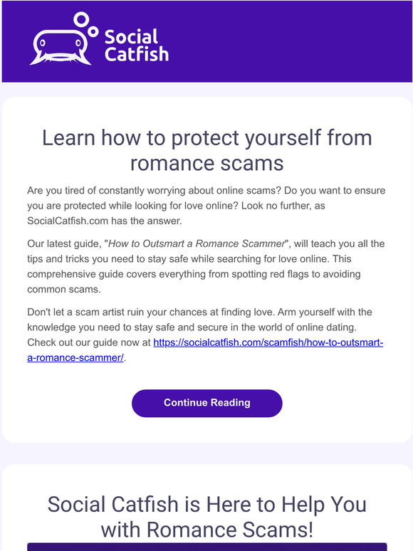 Social Catfish: Don't fall for a scam artist - read this guide now ...