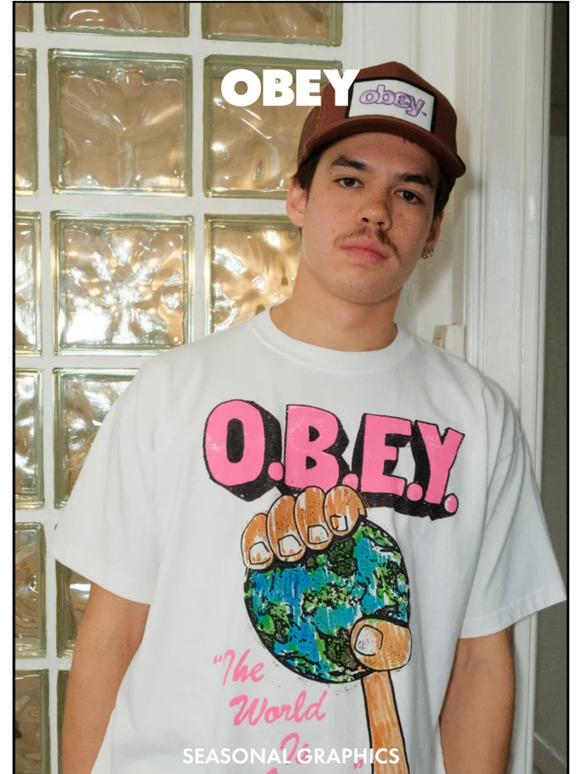 OBEY Clothing: NEW SPRING GRAPHIC T-SHIRTS | Milled
