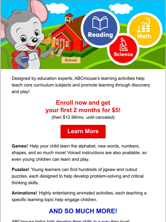 ABCmouse.com: Hours and Hours of Educational Games | Milled