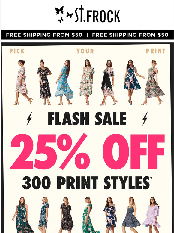 St Frock: PICK YOUR PRINT | 25% off 300 Print Styles | Milled