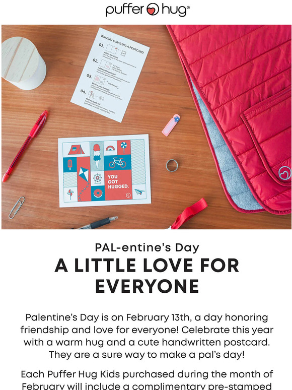 Puffer Hug: ️ Hugs and handwritten notes are our love language! | Milled