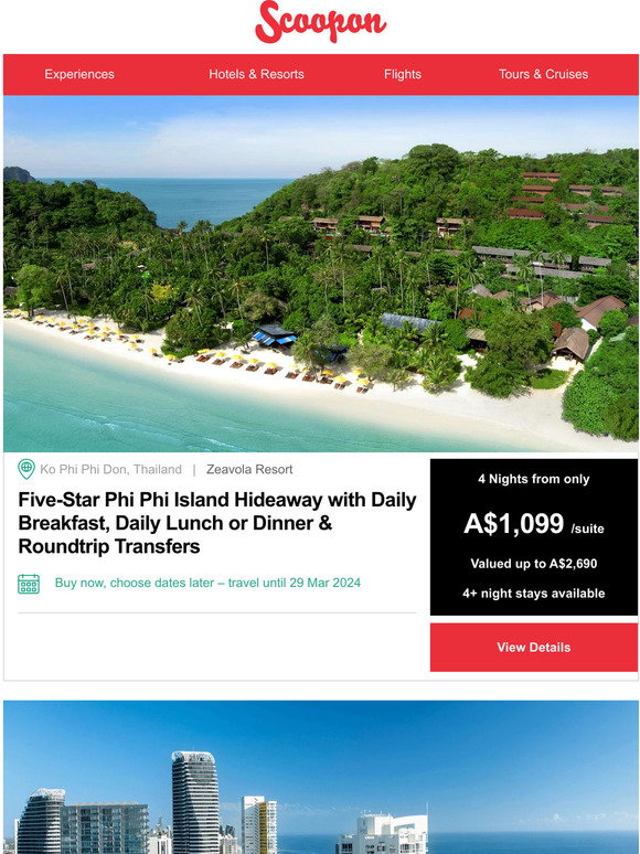 Scoopon: Phi Phi Island Resort w. Nightly Dinner & Roundtrip Transfers ...