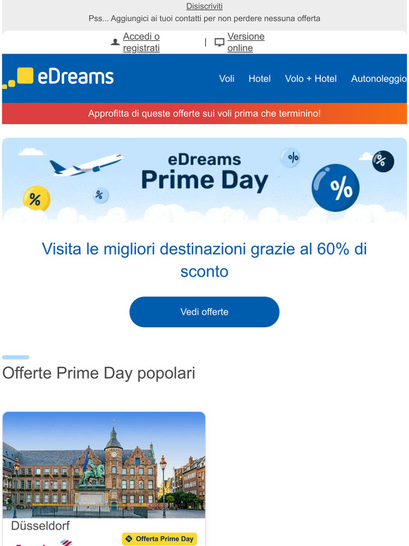 eDreams: Scopri le nostre migliori offerte Prime Day | Milled