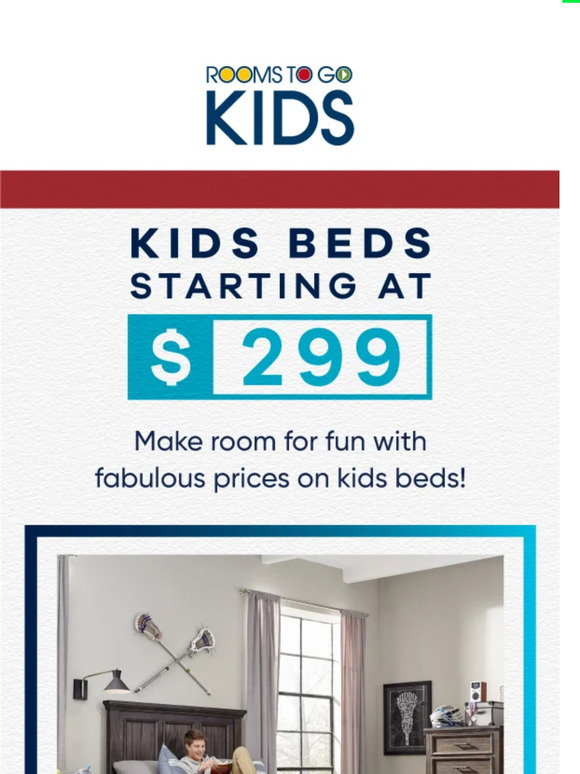 Rooms To Go: Update your Kids & Teens’ room starting at $299 | Milled