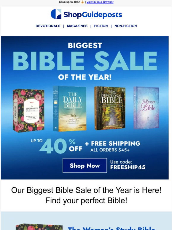 Guideposts: Our Biggest Bible Sale of the Year! | Milled