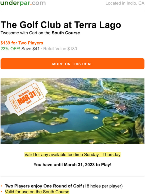 UnderPar: Now Valid until March 31, 2023: The Golf Club at Terra Lago ...