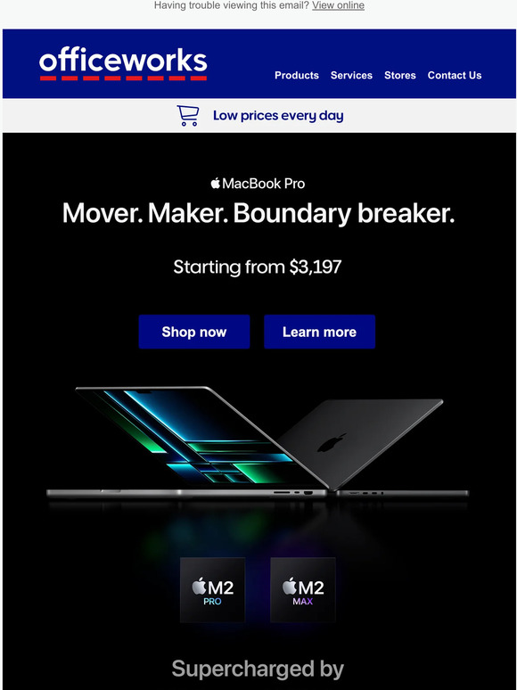 Officeworks: New MacBook Pro from $3,197 | Milled