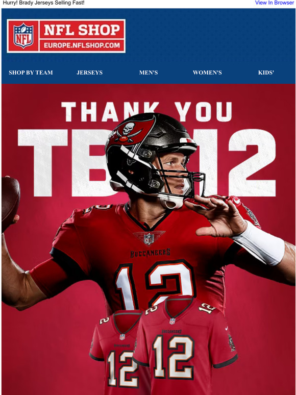 NFL: Thank You TB12! Shop Official Tom Brady Gear! | Milled