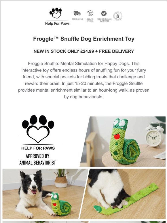 Help For Paws: 🐾Challenge Your Dog's Mind With Froggle Snuffle! NEW Toy ...