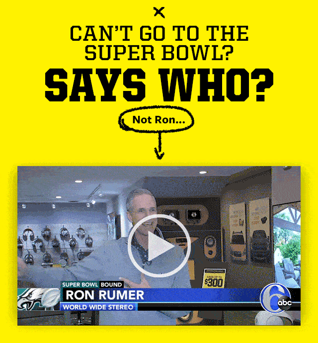 World Wide Stereo ๐ Cant Go To The Super Bowl Says Who Not Ron ๐