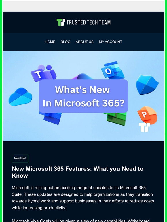 Trusted Tech Team: New Updates Available for Microsoft 365 | Milled