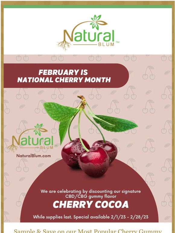 Blum: It's National Cherry Month — 😻 Sample & Save on our Flavor of the ...