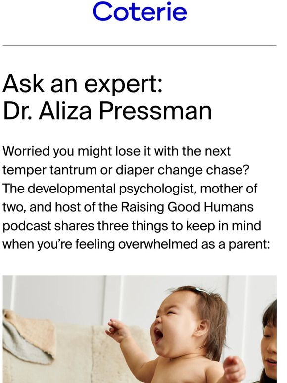 Coterie: Dr. Aliza Pressman on being “good enough” | Milled