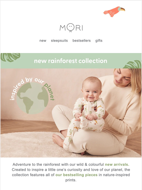 Baby Mori: Journey to the rainforest in our new prints 🐆🌿 | Milled